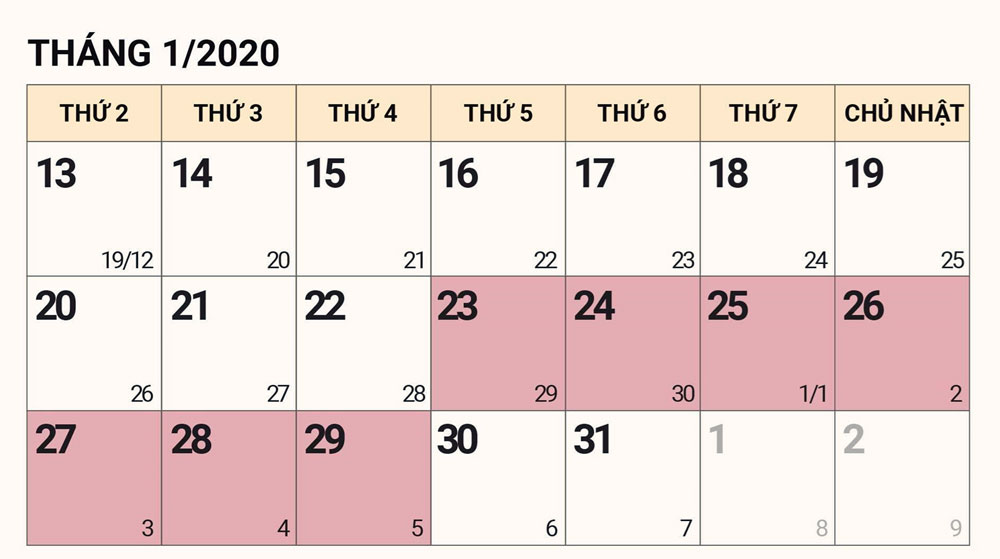 Thủ tướng phê duyệt lịch nghỉ Tết Canh Tý 2020 - Báo Thái Nguyên điện tử